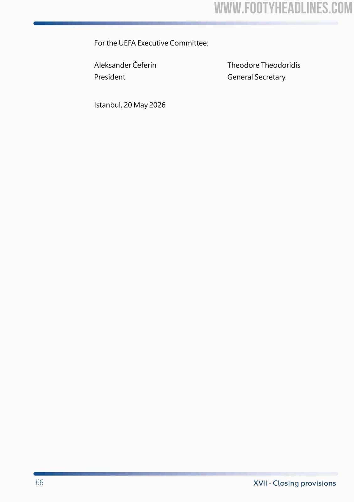 UEFA 2026 Equipment Regulations Released - Footy Headlines